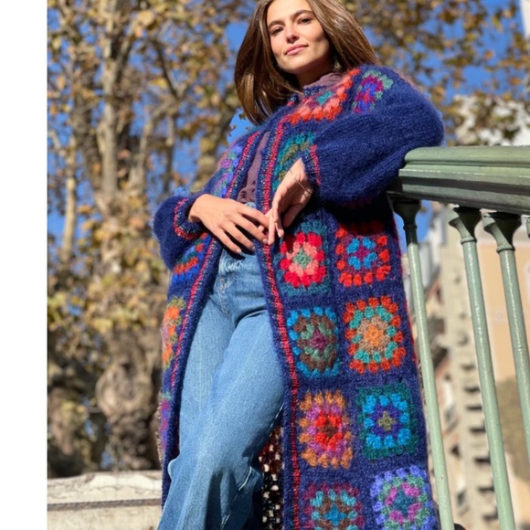 souvenir | Dresses | Souvenir Clubbing Italy Crochet Granny Square Knit ...
